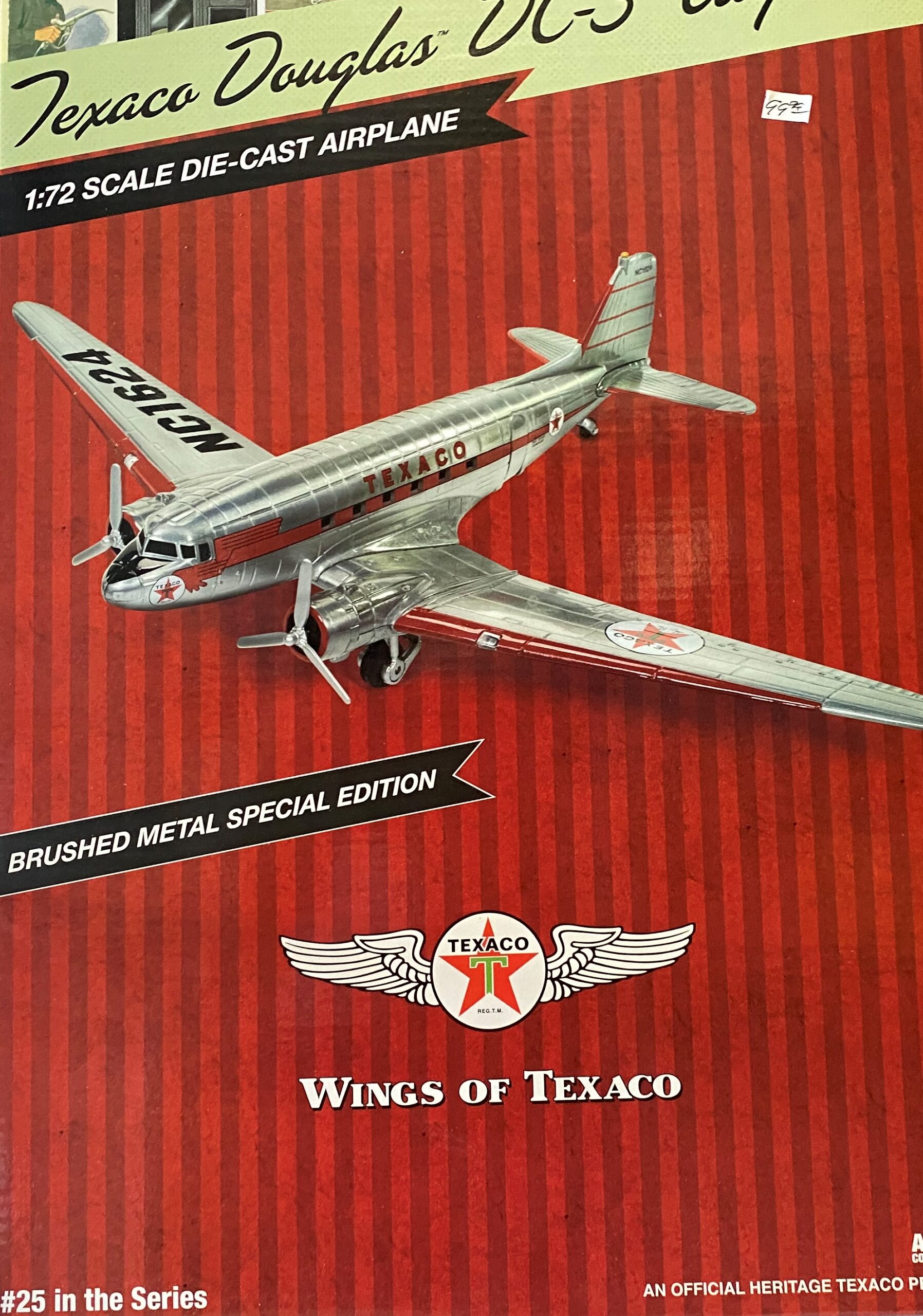 Ertl Douglas DC-3 ( Polished) TEXACO #25 - Big Bill's Die Cast