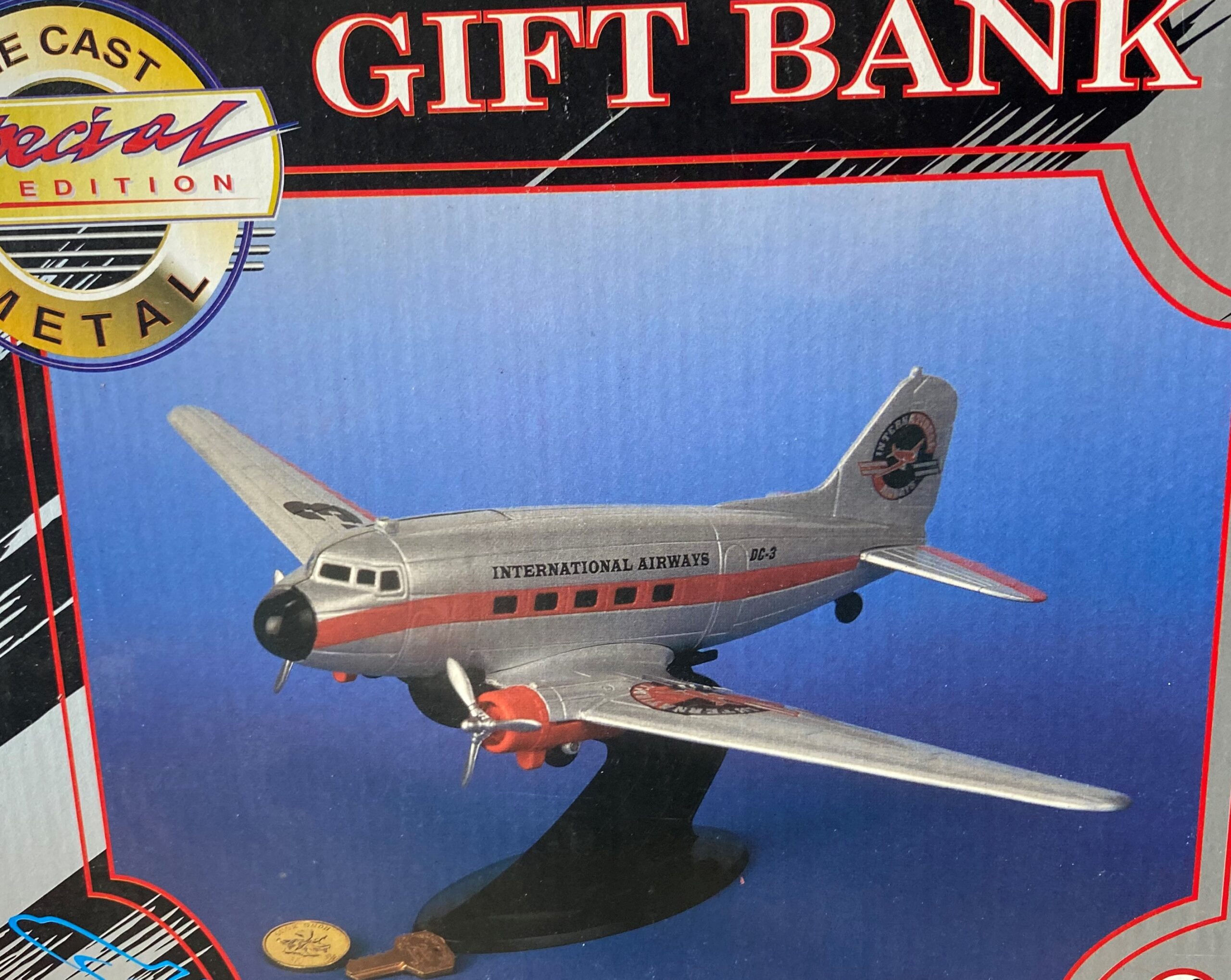 Airplane-Bank DC-3 International Airways) 1:72 - Big Bill's Die Cast