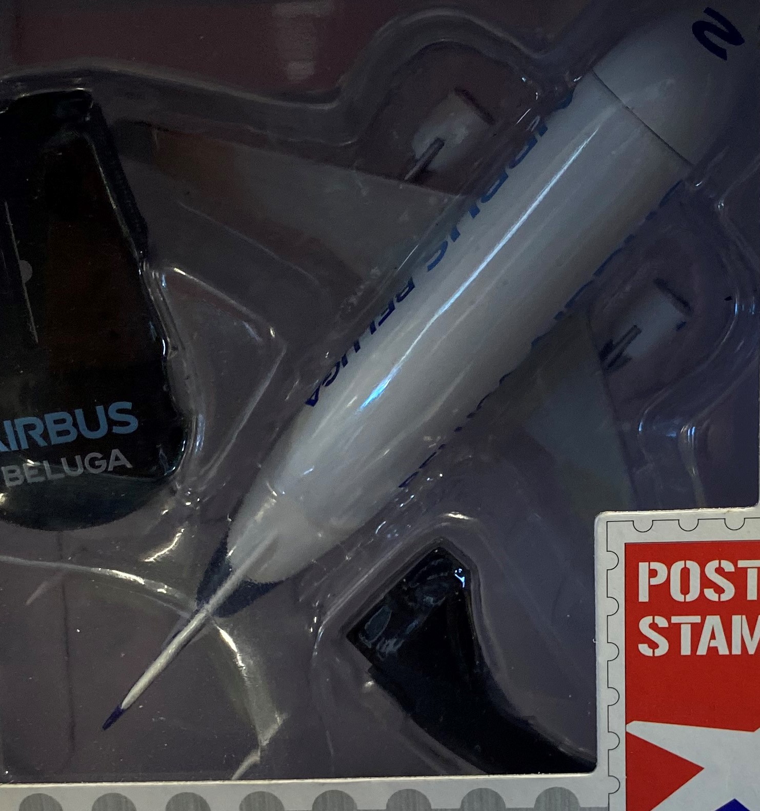 Postage Stamp Airbus A-300-600ST Buluga - Big Bill's Die Cast