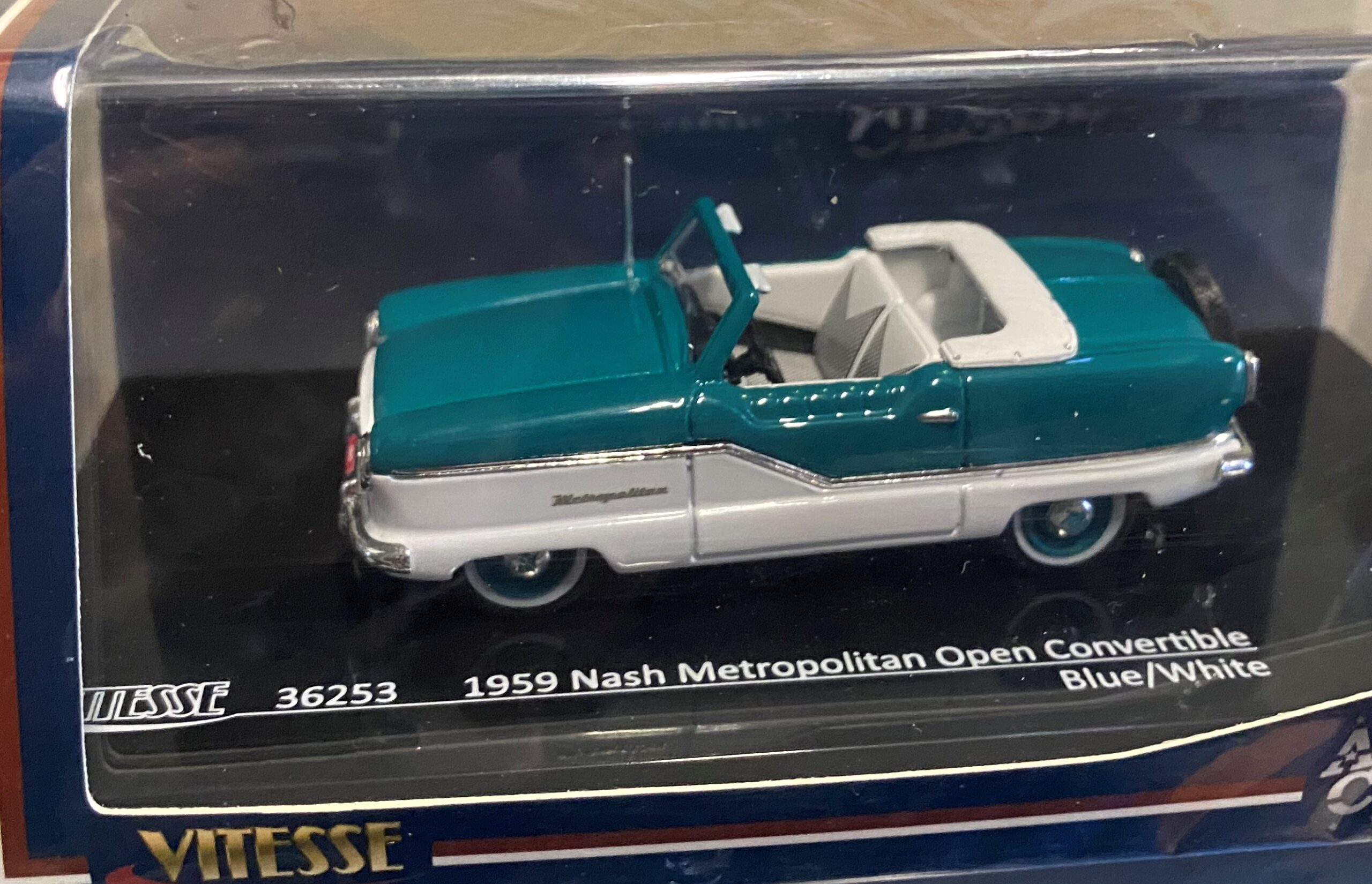 Vitesse '59 Nash Metro Open Conv. 1:43 Blue/wht - Big Bill's Die Cast